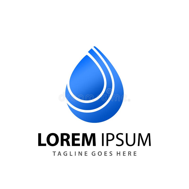Abstract Blue Water Drop Logo Design Template Vector Premium Stock ...
