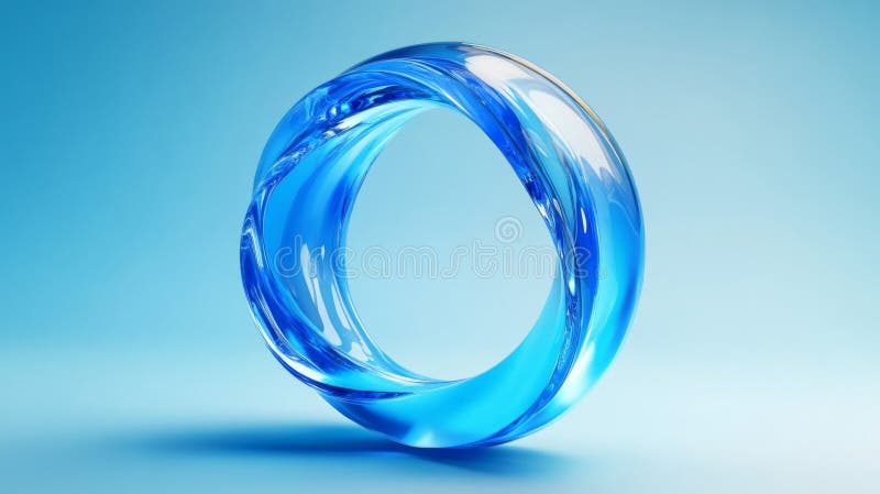 Abstract Blue Water Ring Swirling Design Stock Illustration ...