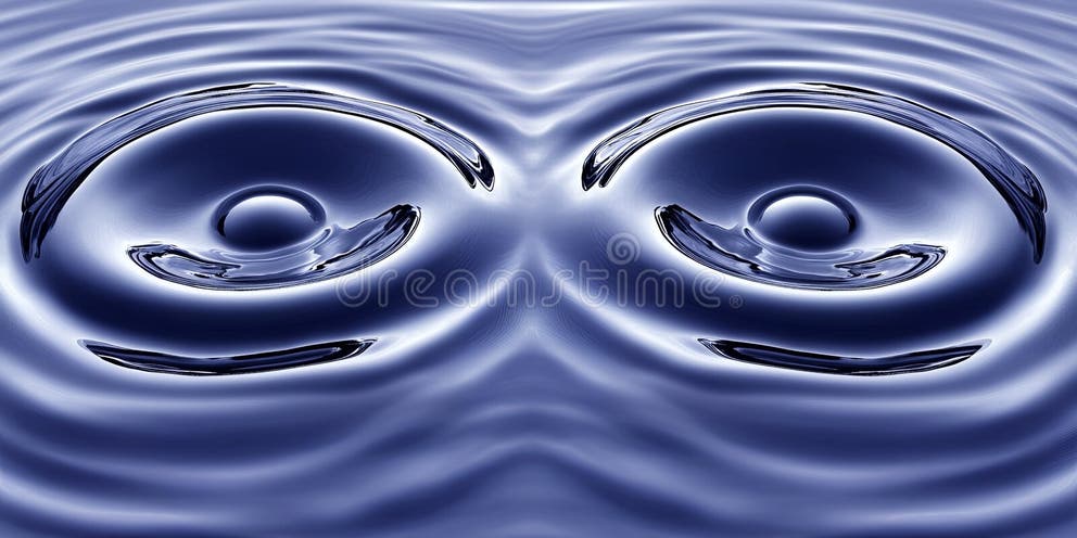 Abstract Blue Water Ripple Pattern Double Concentric Circles Liquid ...