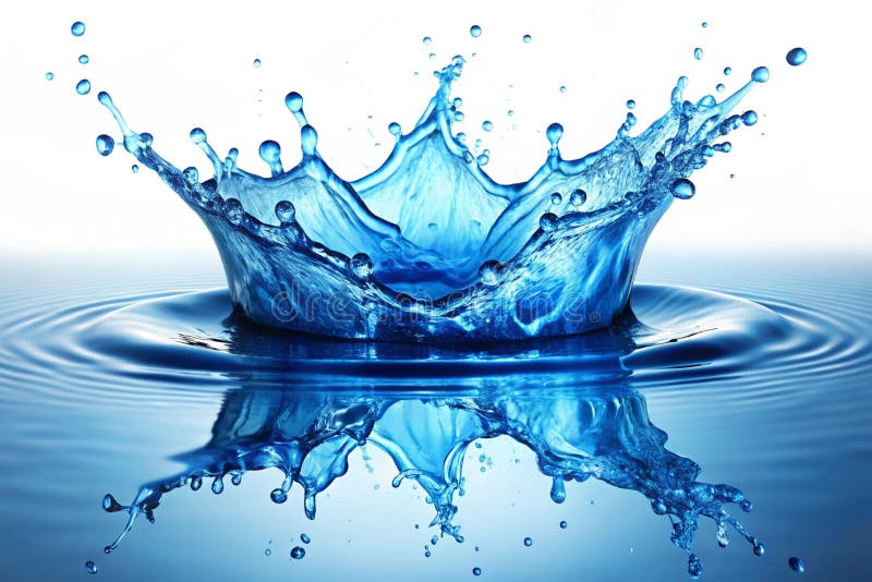 The Abstract Blue Water Splash Background Stock Illustration ...