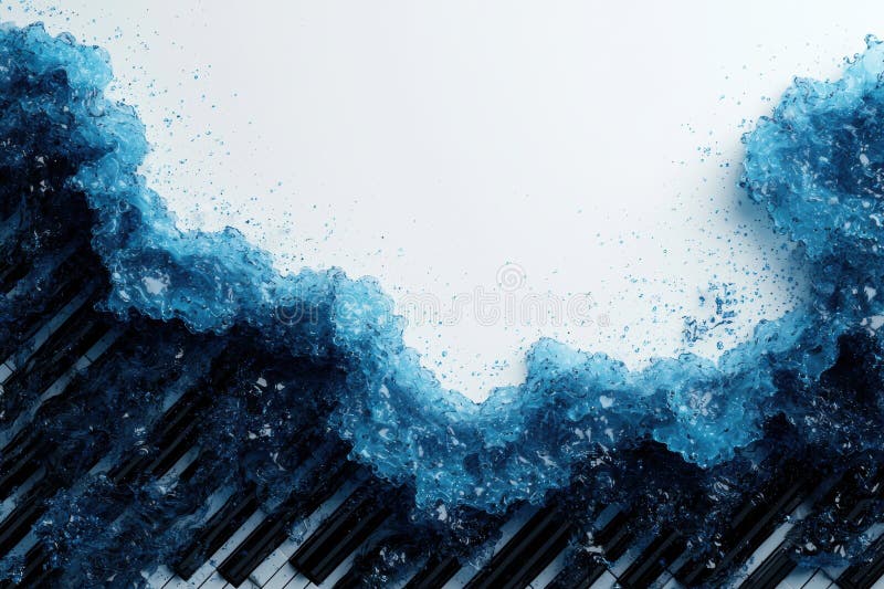 Abstract Blue Water Splash Background Stock Illustration - Illustration ...