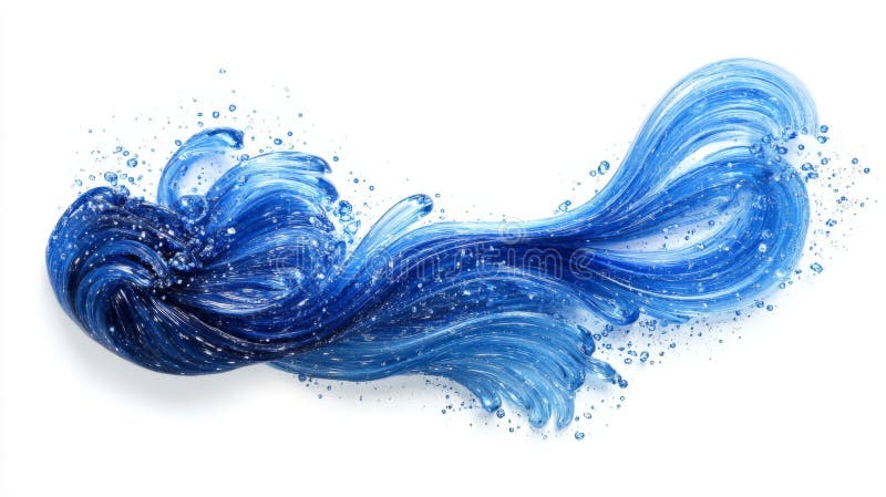 Abstract Blue Water Splash Design Stock Illustration - Illustration of ...