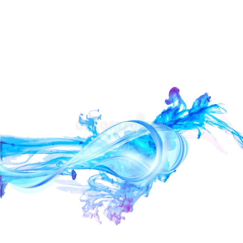 Abstract Blue Water Splash Isolated on White Background. Stock Vector ...