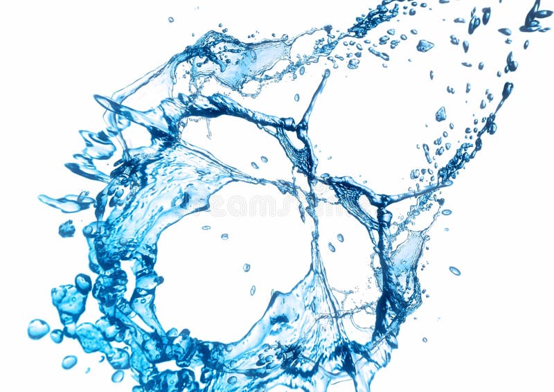Abstract Blue Splashes and White Background Stock Illustration ...