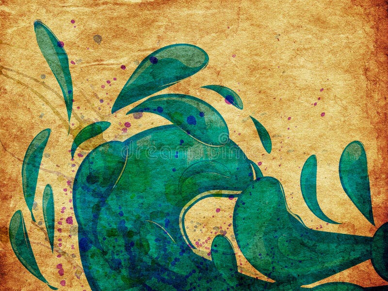 Grunge blue water splashes stock illustration. Illustration of color ...