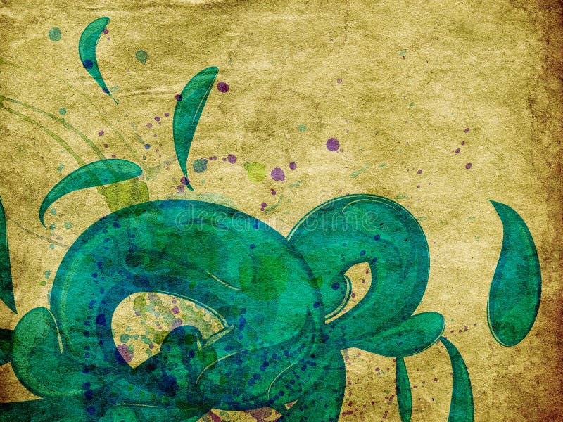 Grunge blue water splashes stock illustration. Illustration of fresh ...