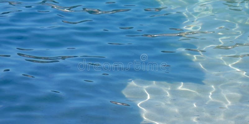 Abstract Blue Water Surface with Bright Sun Light Reflections,summer ...