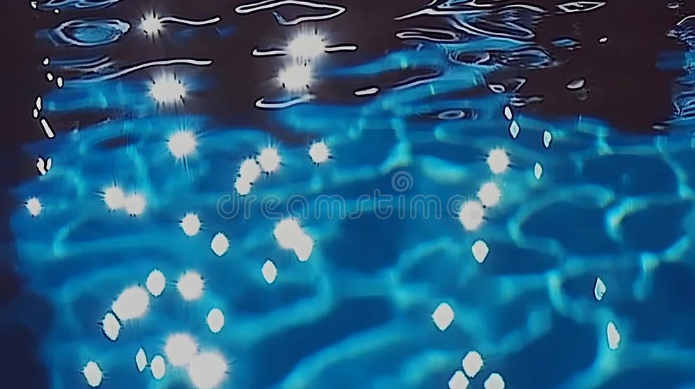 Abstract Blue Water Surface Texture Background with Light Reflections ...