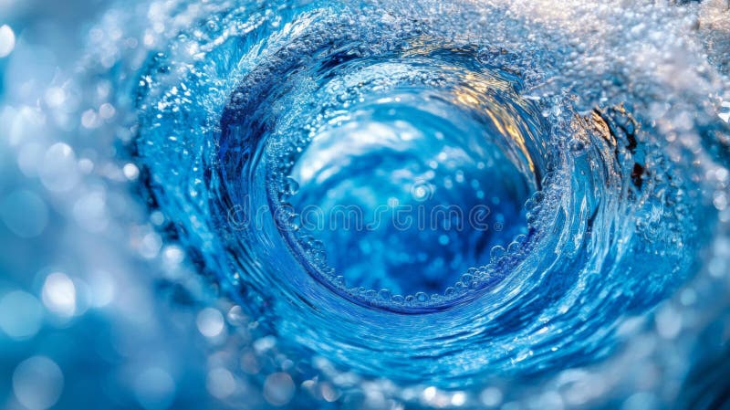 Abstract Blue Water Swirl Texture Background Stock Illustration ...