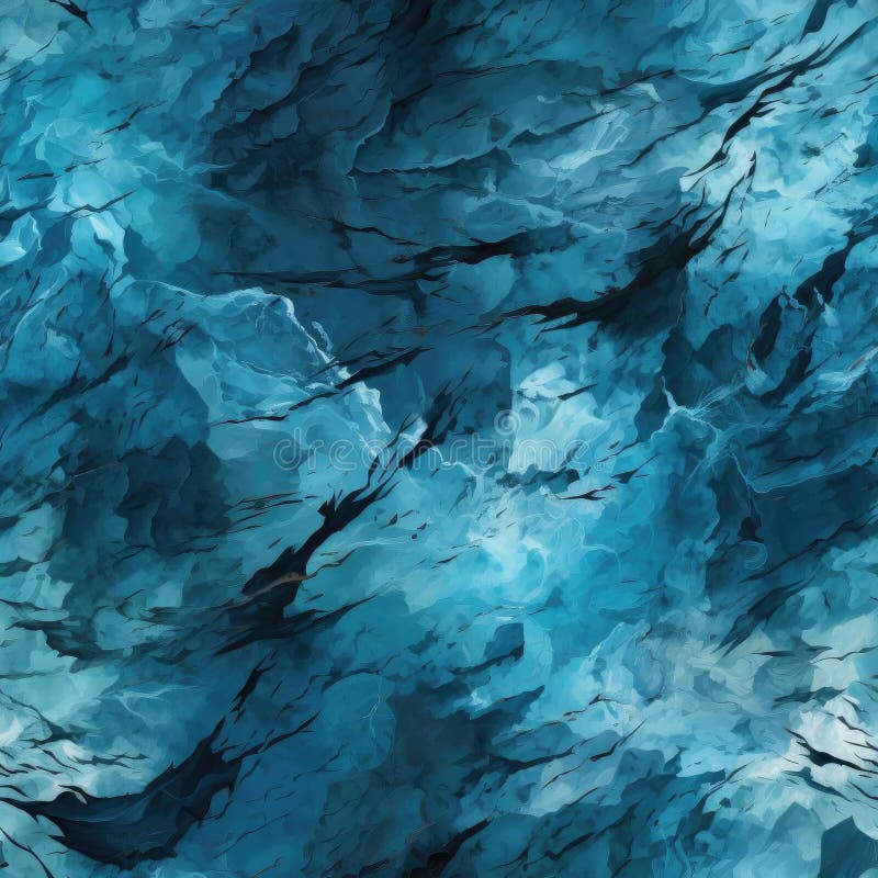 Abstract Blue Water Texture with Crystalline and Geological Forms ...