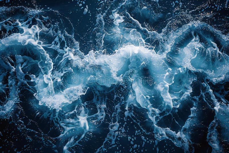 Abstract Blue Water Texture, Top View, Close Up, Flat Lay Stock ...