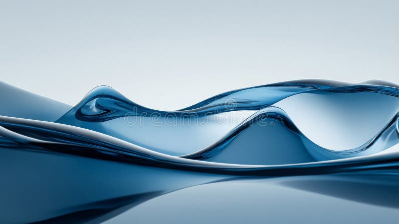Abstract Blue Water Wave Forms Design Stock Illustration - Illustration ...