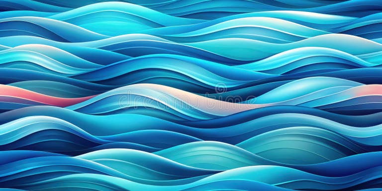 Abstract Blue Water Wave Pattern an Artistic Rendering of Ocean ...