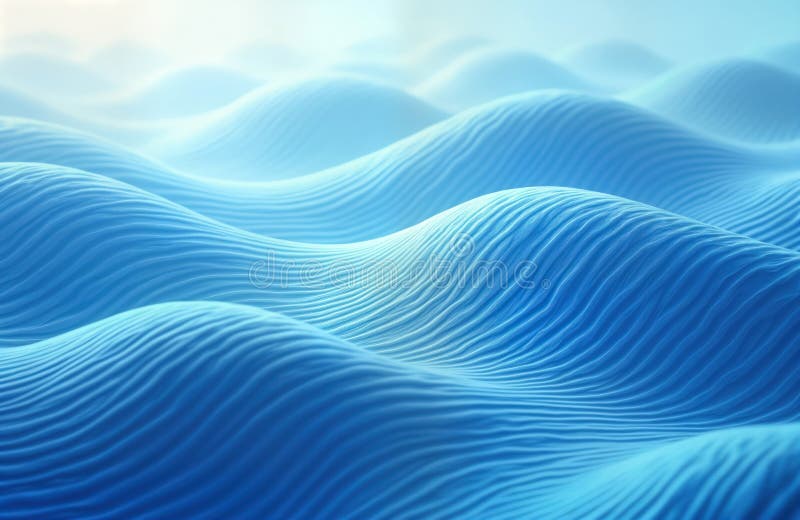Abstract Blue Water Wave Pattern. Dynamic Texture. Rippled Surface ...