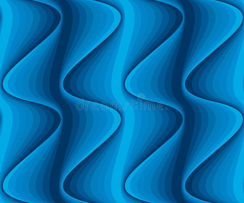 Abstract Blue Water Wave Seamless Pattern Stock Vector - Illustration ...