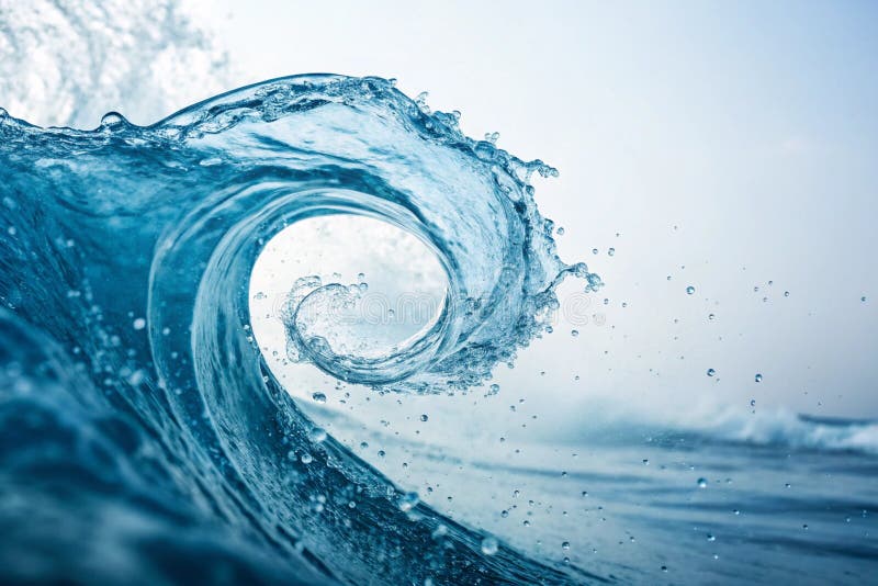 Abstract Blue Water Wave Swirl Pattern Texture Stock Illustration ...