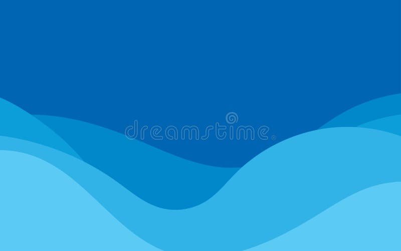Abstract Blue Water Wave Vector Background Layer Shape Stock ...