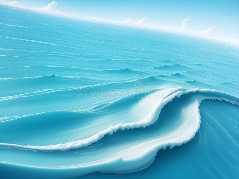 Abstract Blue Water Waves Background with Liquid Fluid Texture Stock Illustration - Illustration ...