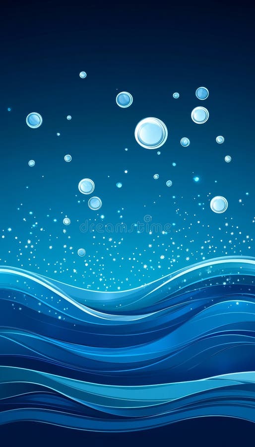 Abstract Blue Water Waves, an Energy and Utilities Background with ...