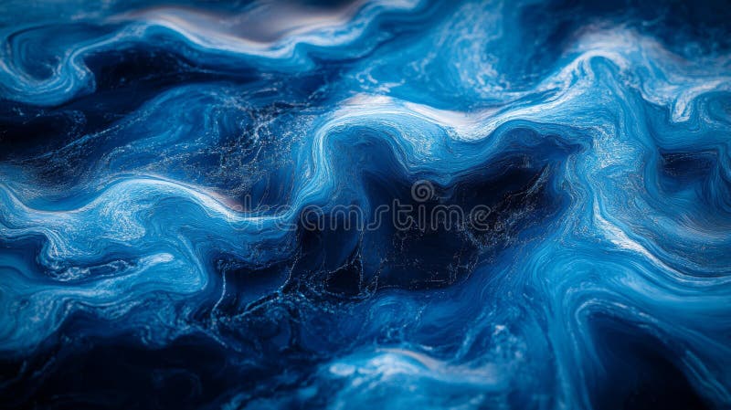 Abstract Blue Water Waves in the Sea Stock Illustration - Illustration ...