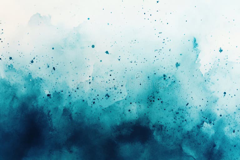 Abstract Blue Watercolor Background with Splatter Texture and Gradient ...