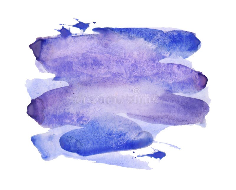 Abstract Blue Watercolor Background on White Stock Illustration ...