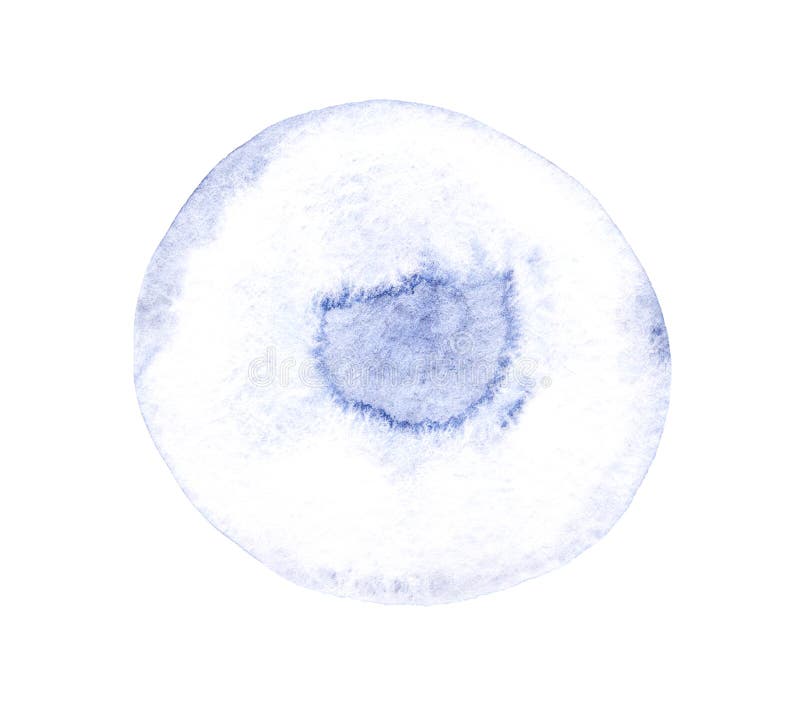Abstract Blue Watercolor Circle on White Background Exploring ...