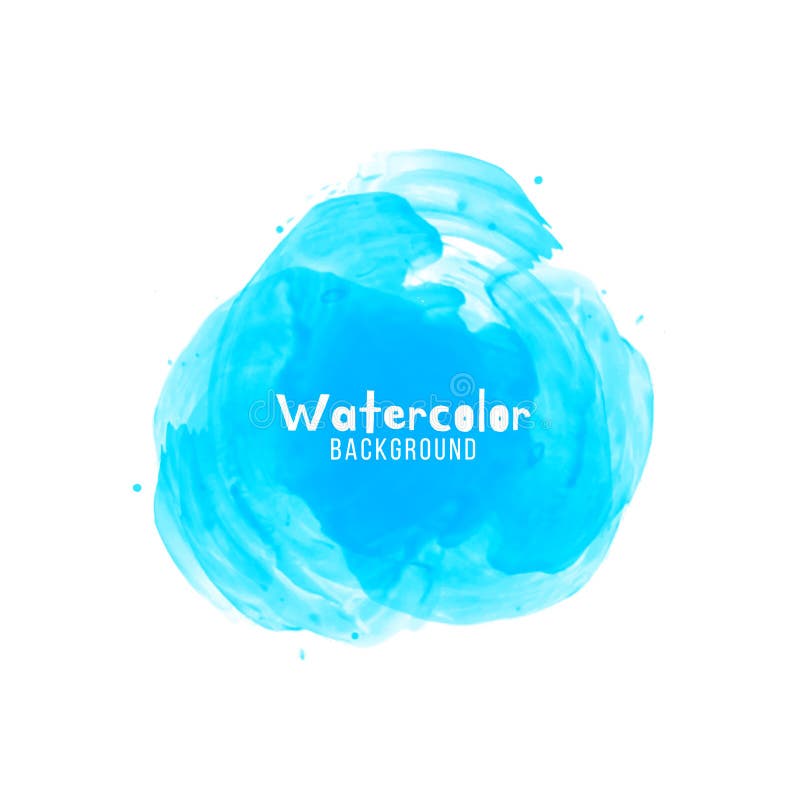 Abstract Blue Watercolor Design Background Stock Vector - Illustration ...