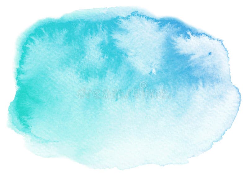 Abstract Blue Watercolor Fill with Strains on White Background Stock ...