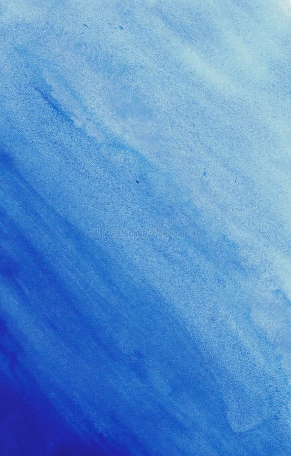 Blue Watercolor Gradient Background Painted on Paper Stock Image ...