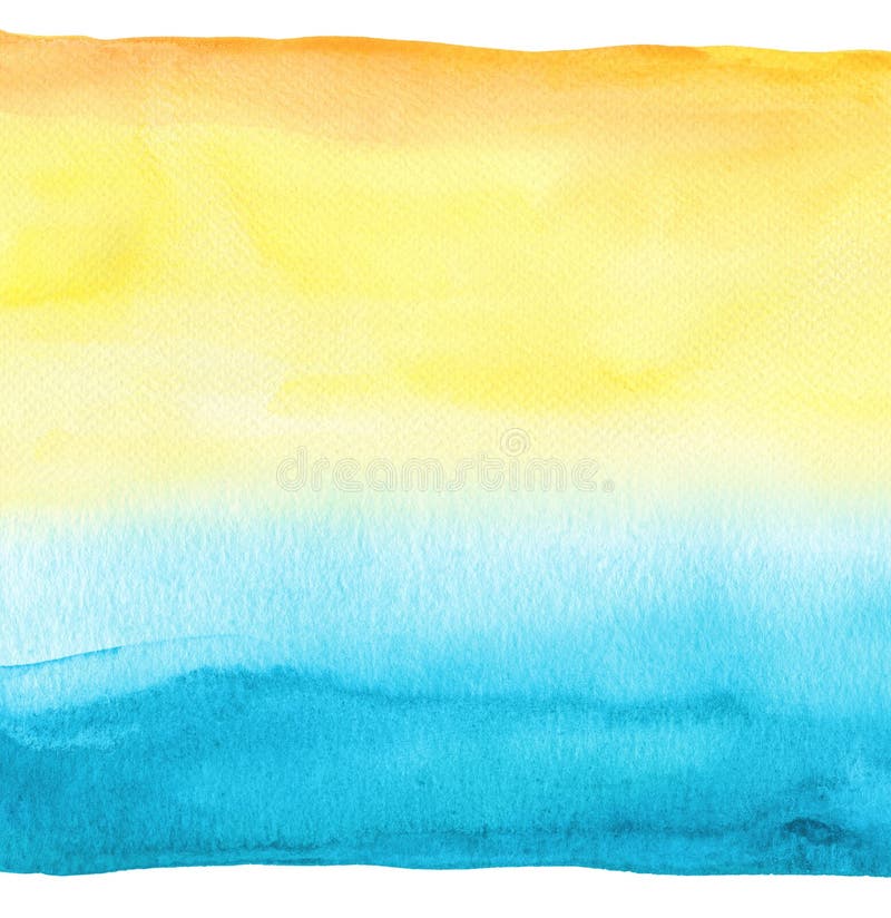 Abstract Blue Watercolor Hand Painted Background. Textured Paper Stock ...