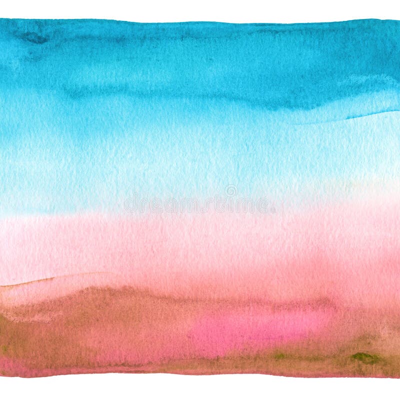 Abstract Blue Watercolor Hand Painted Background. Textured Paper Stock ...