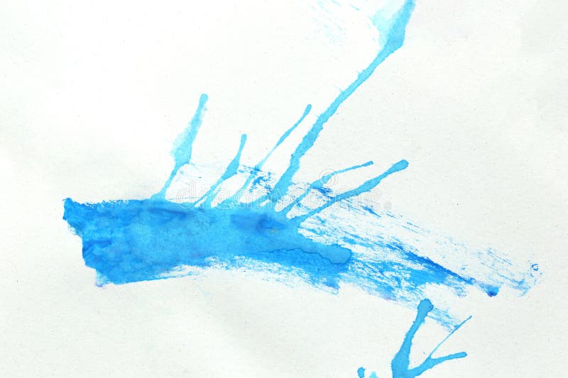 Abstract Blue Watercolor Splash on Paper Stock Photo - Image of organic ...