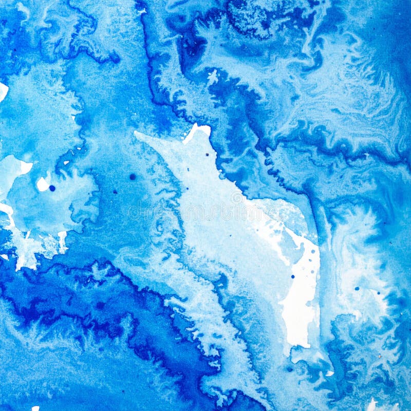 Abstract Blue Watercolor Texture Background Stock Illustration ...