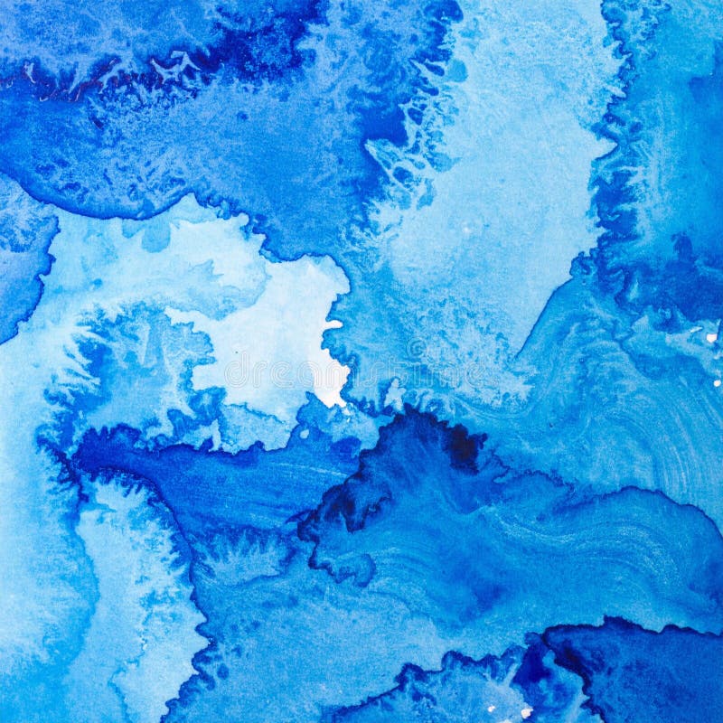 Abstract Blue Watercolor Texture Background Stock Illustration ...