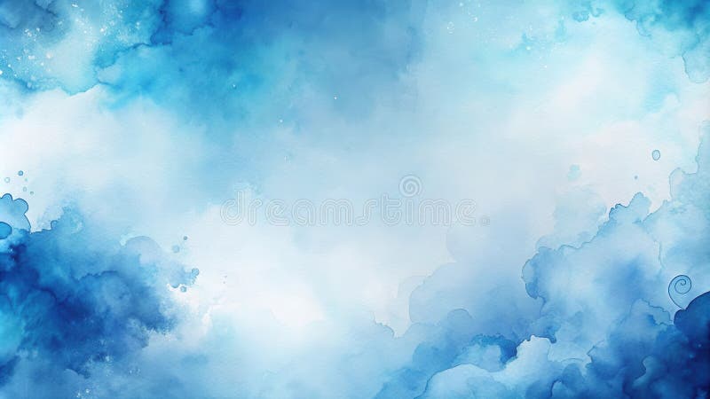 Abstract Blue Watercolor Wash Background for Design Projects ...