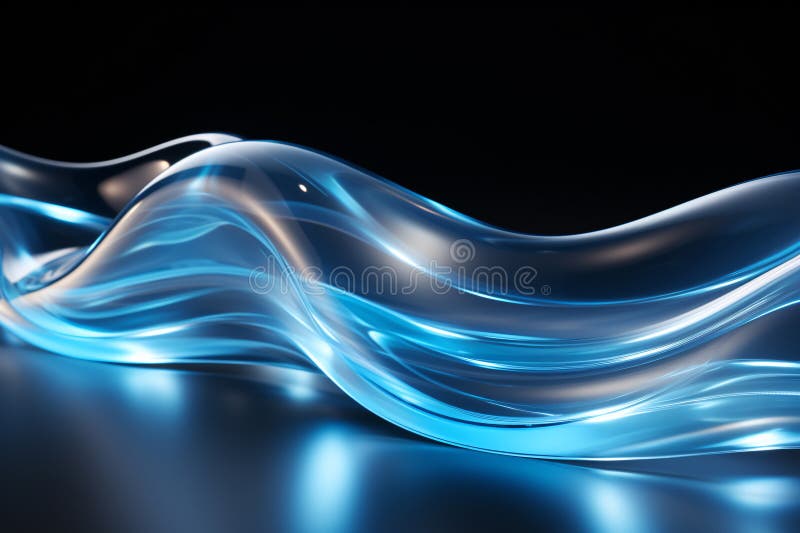 Abstract Blue Wave Background Stock Illustration - Illustration of ...