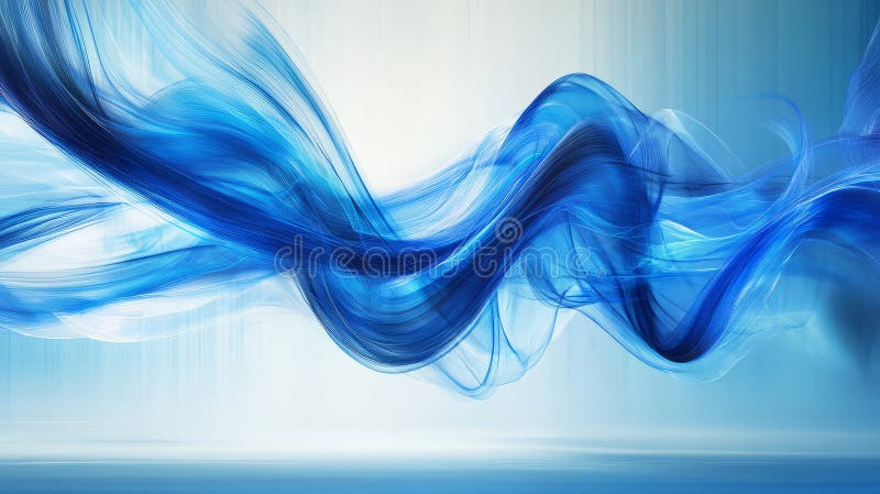 Abstract Blue Wave Background Conveying Fluidity and Motion in Design ...