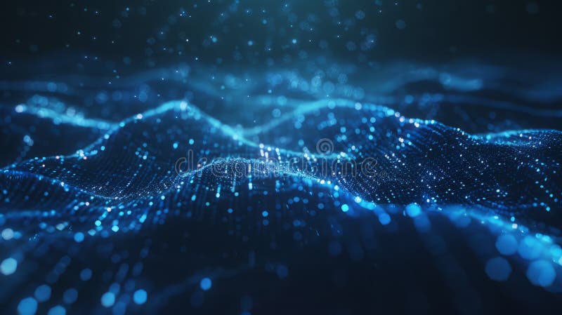 Abstract Blue Wave Background: Data Visualization, Technology ...