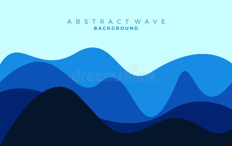 Abstract Blue Wave Background Design Stock Illustration - Illustration ...