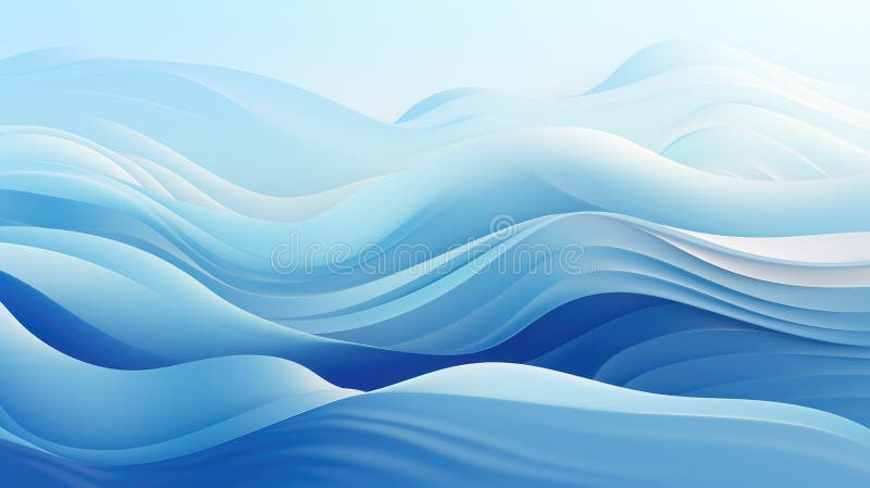 Abstract Blue Wave Background, Desktop Wallpaper Stock Illustration ...
