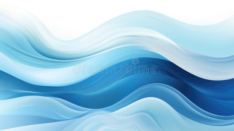 Abstract Blue Wave Background, Desktop Wallpaper Stock Illustration ...