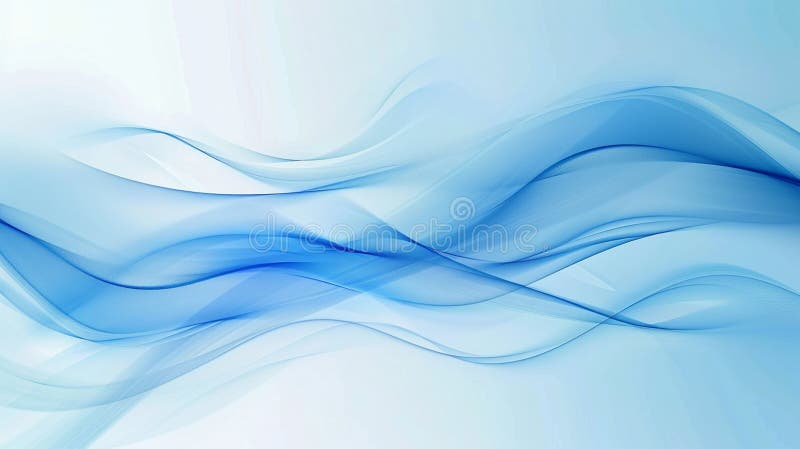 Abstract Blue Wave on Background . Generative Ai Stock Illustration ...