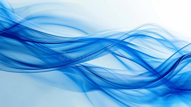 Abstract Blue Wave on Background . Generative Ai Stock Illustration ...