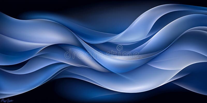 Abstract Blue Wave Background with Glowing Gradient, Dynamic, Smooth ...