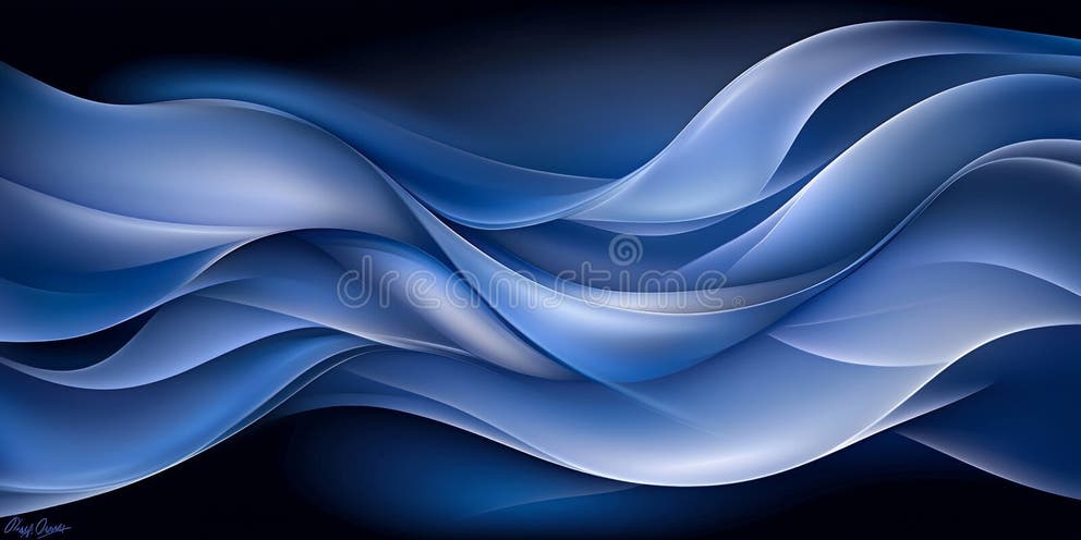 Abstract Blue Wave Background with Glowing Gradient, Dynamic, Smooth ...