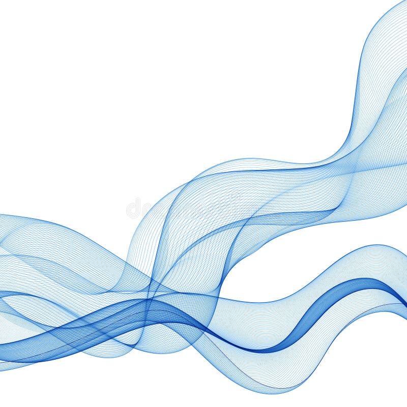 Abstract Blue Wave Background. Blue Minimal Round Lines Abstract ...