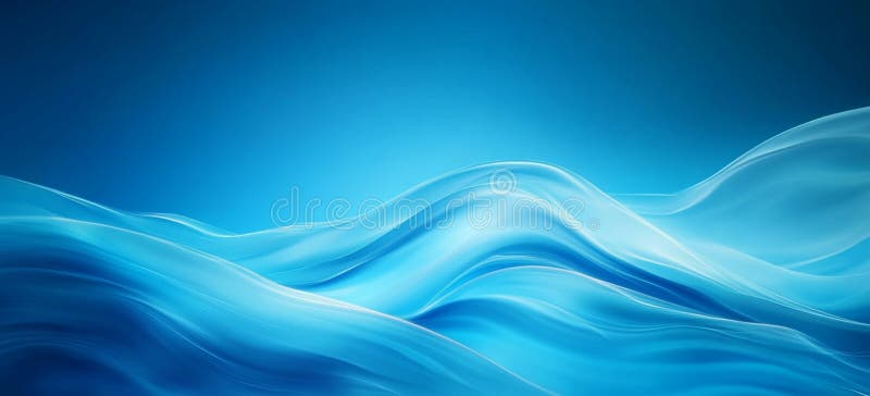 Abstract Blue Wave Background Soft Elegant Design Flowing Smooth ...