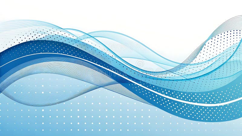 Abstract Blue Wave Background with Subtle Textures Stock Illustration ...