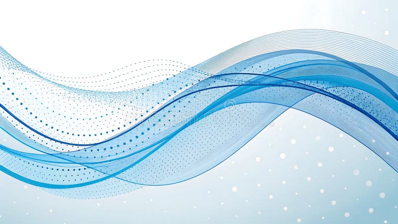 Abstract Blue Wave Background with Subtle Textures Stock Illustration ...